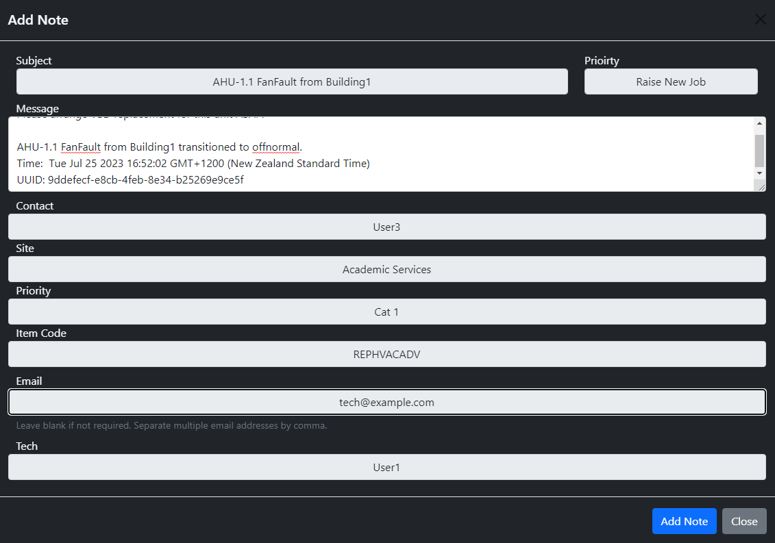 Alarm Dashboard - Control Concepts Ltd